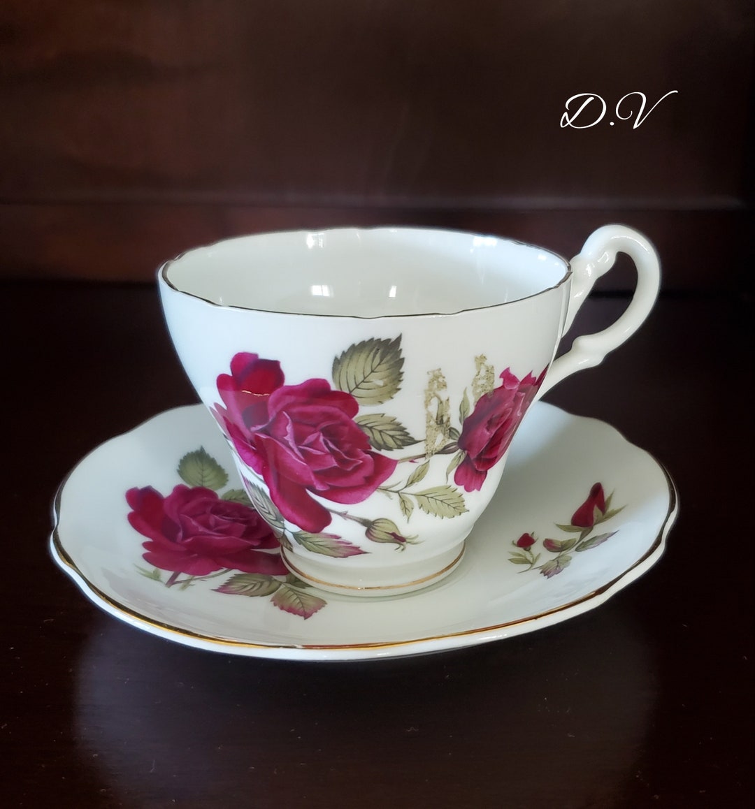 Vintage Royal Ascot "roses" Teacup and Saucer Set - Etsy