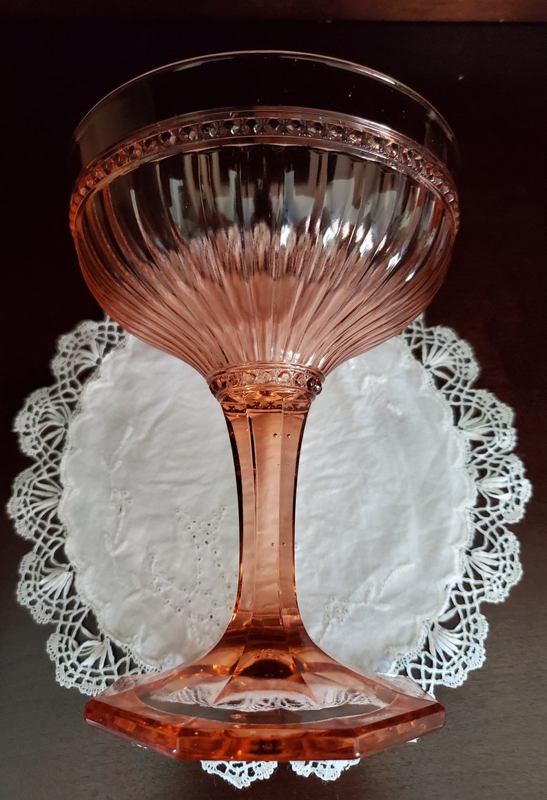 Vintage Imperial Glass fancy Colonial Rose Pink - Etsy
