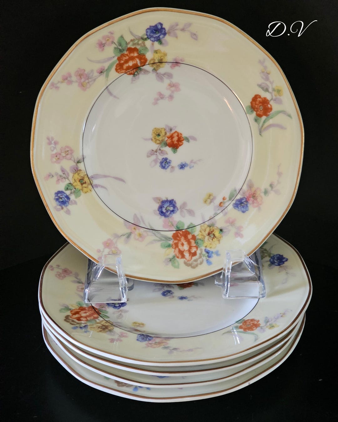 Vintage Theodore Haviland Limoges "jewel Pattern" Set of 5 Bread ...