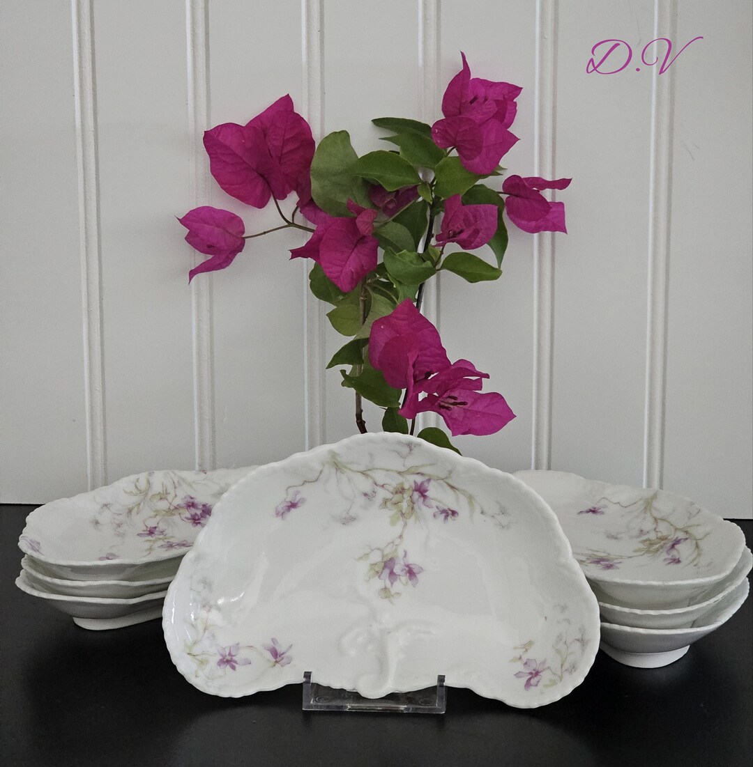 Vintage Theodore Haviland Limoges France- Fancy Bone Dishes-set of 7 - Etsy