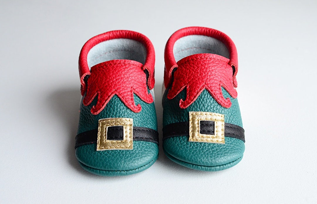 Elf Slippers Crochet Pattern " The Elf Shoe Kids Holiday Dress-up Shoes