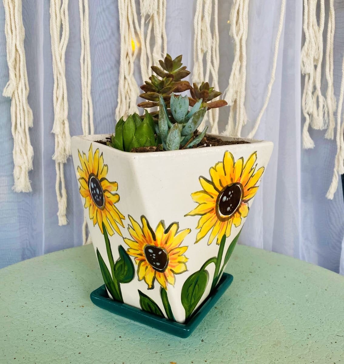 Sunflower Ceramic Planter | Etsy