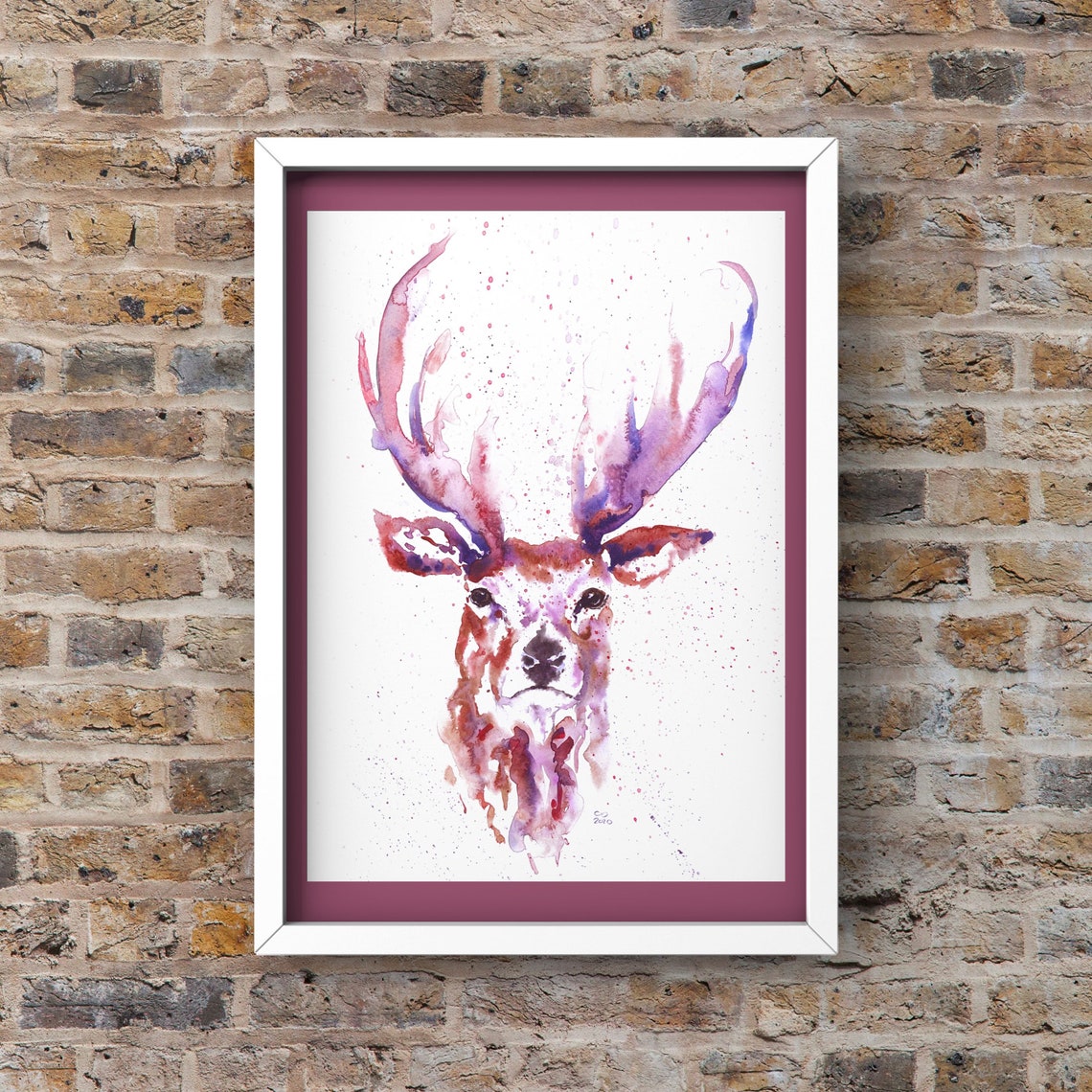 Stag Watercolour Print, Stag Art, Wall Art, Nature Artwork. - Etsy