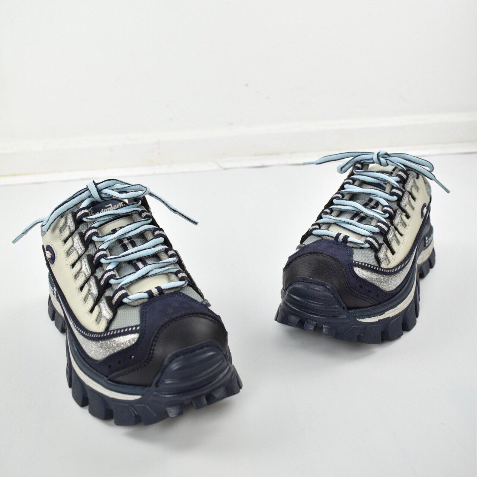 Gordon Jack Navy & Glitter Vintage Platform Cut-off Trainers / | Etsy UK