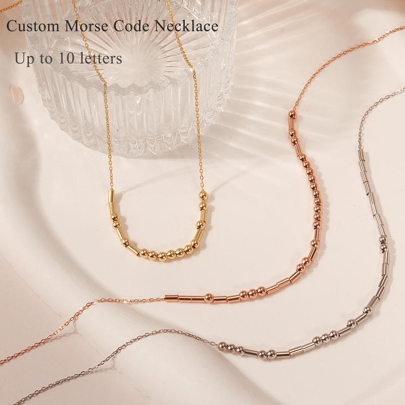 Morse Code Jewelry - Etsy