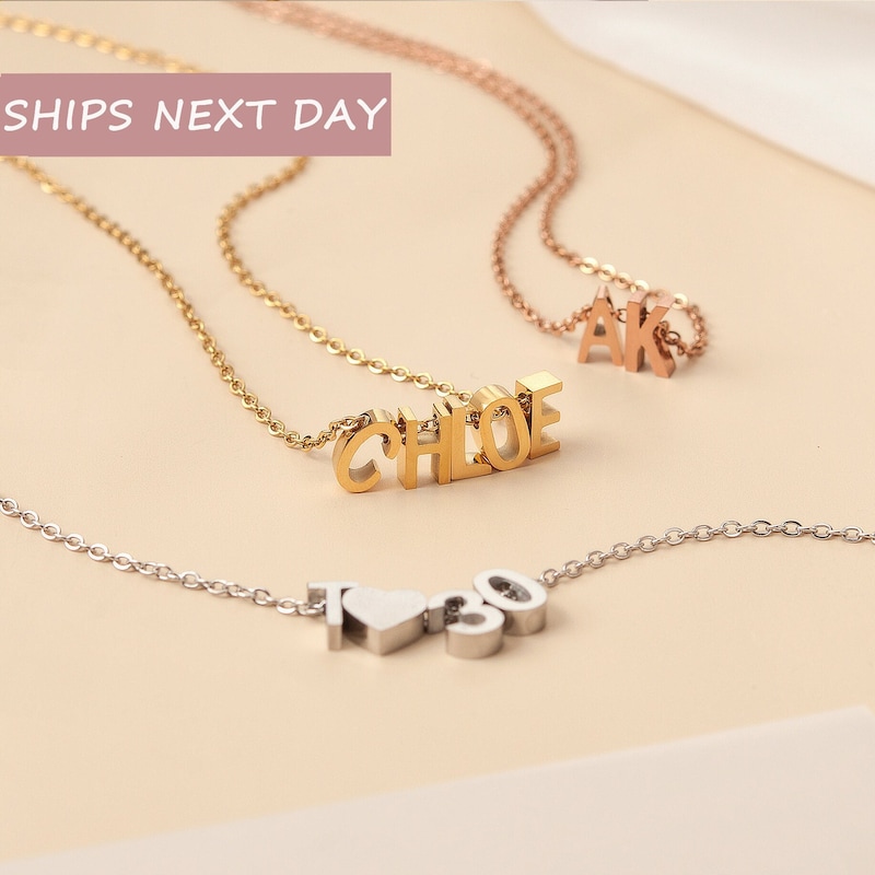 Number Necklace - Etsy