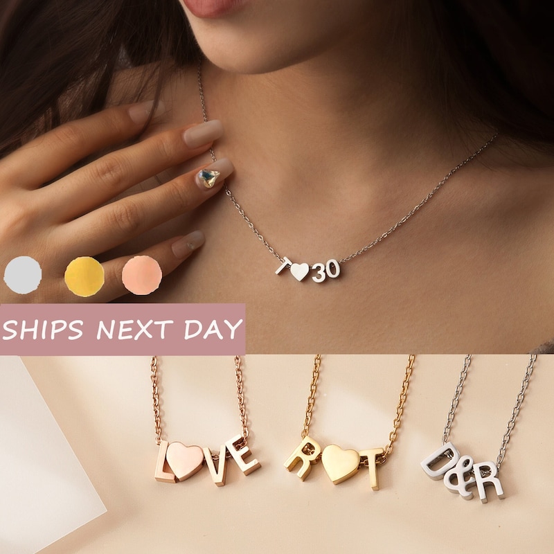 Number Necklace - Etsy