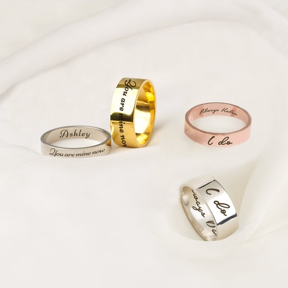 Couple Ring Set Engraved Couples Ring Promise Rings for Couples Wedding Rings Engagement Ring 2 Gifts for Couples
