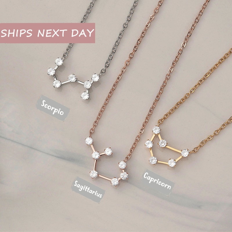 Zodiac Sign Necklace - Etsy
