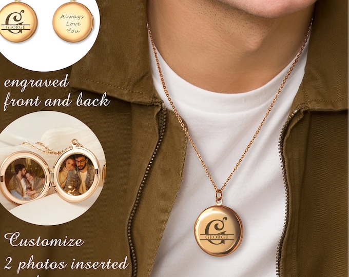 Viking Love Symbol Locket With Photo for Men, Eternal Love Picture ...