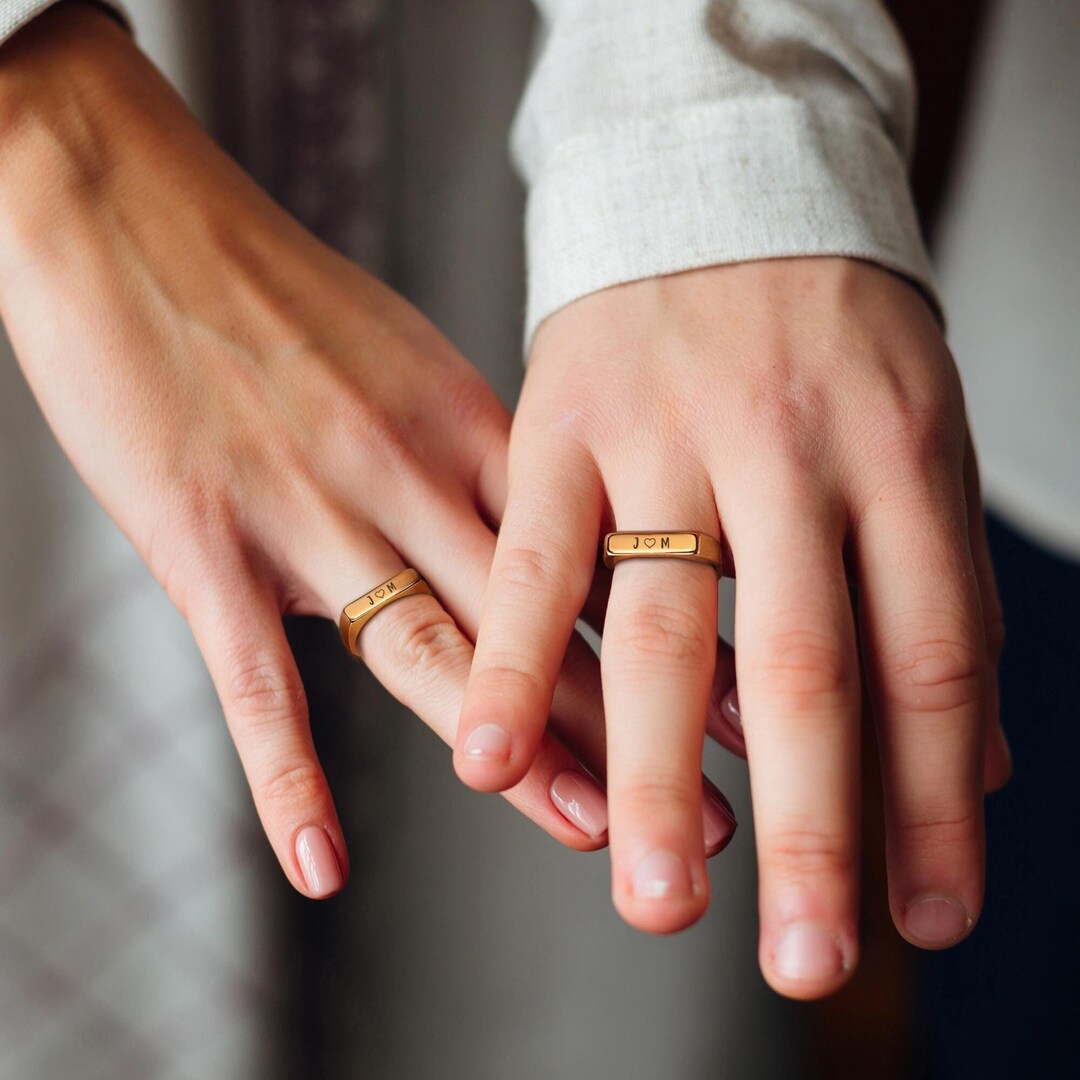 Personalized Bar Ring - Coordinate Ring Long Distance Boyfriend Gift ...