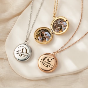Boyfriend Gift Mens Locket Custom Locket Necklace Personalized Monogram ...