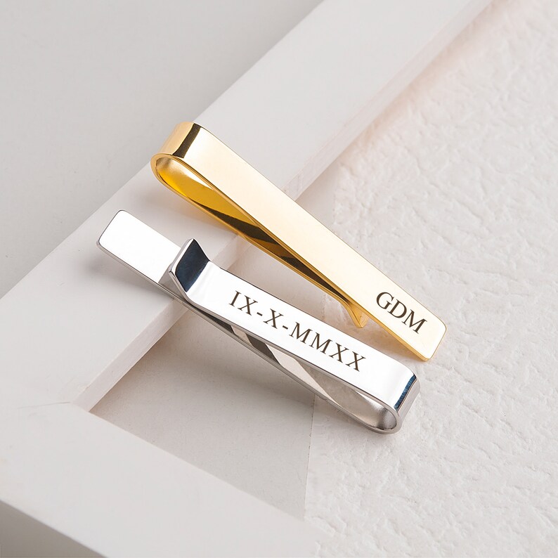 Tie Clip and Cufflink Set Personalized Tie Clip and Cufflink - Etsy