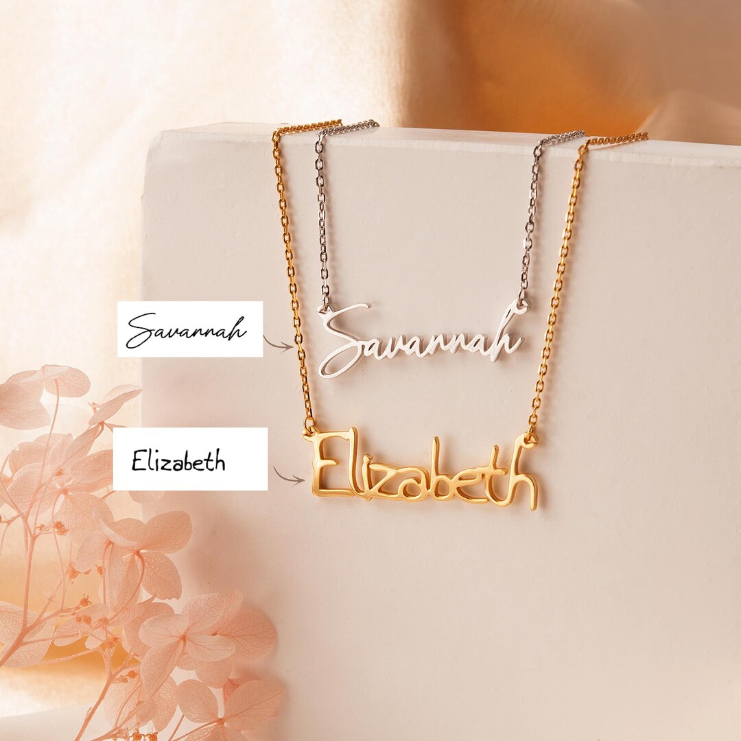 Unique Gift - Signature Name Necklace 925 Sterling Silver ...
