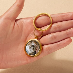 Pet Keychain Locket - Pet Memorial Keychain - Pet Memory Photo Custm ...