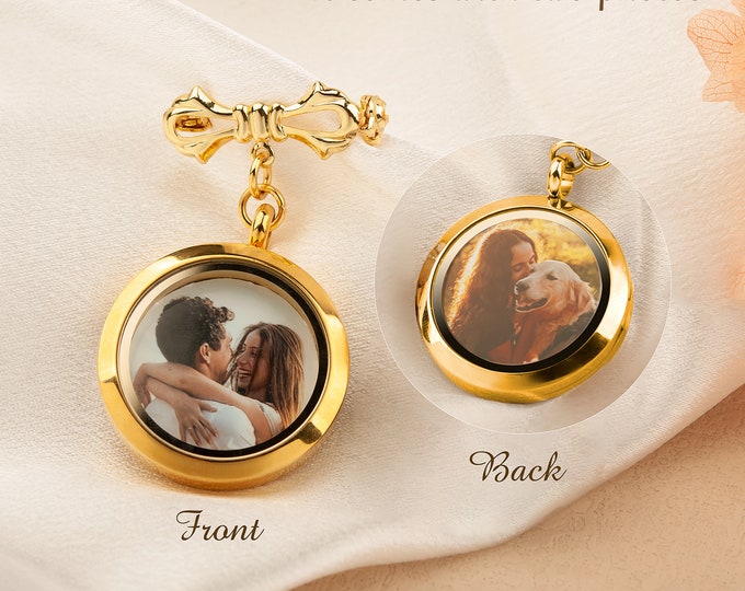 Gold Locket Charm, Wedding Bouquet Locket, Bouquet Photo Charm ...