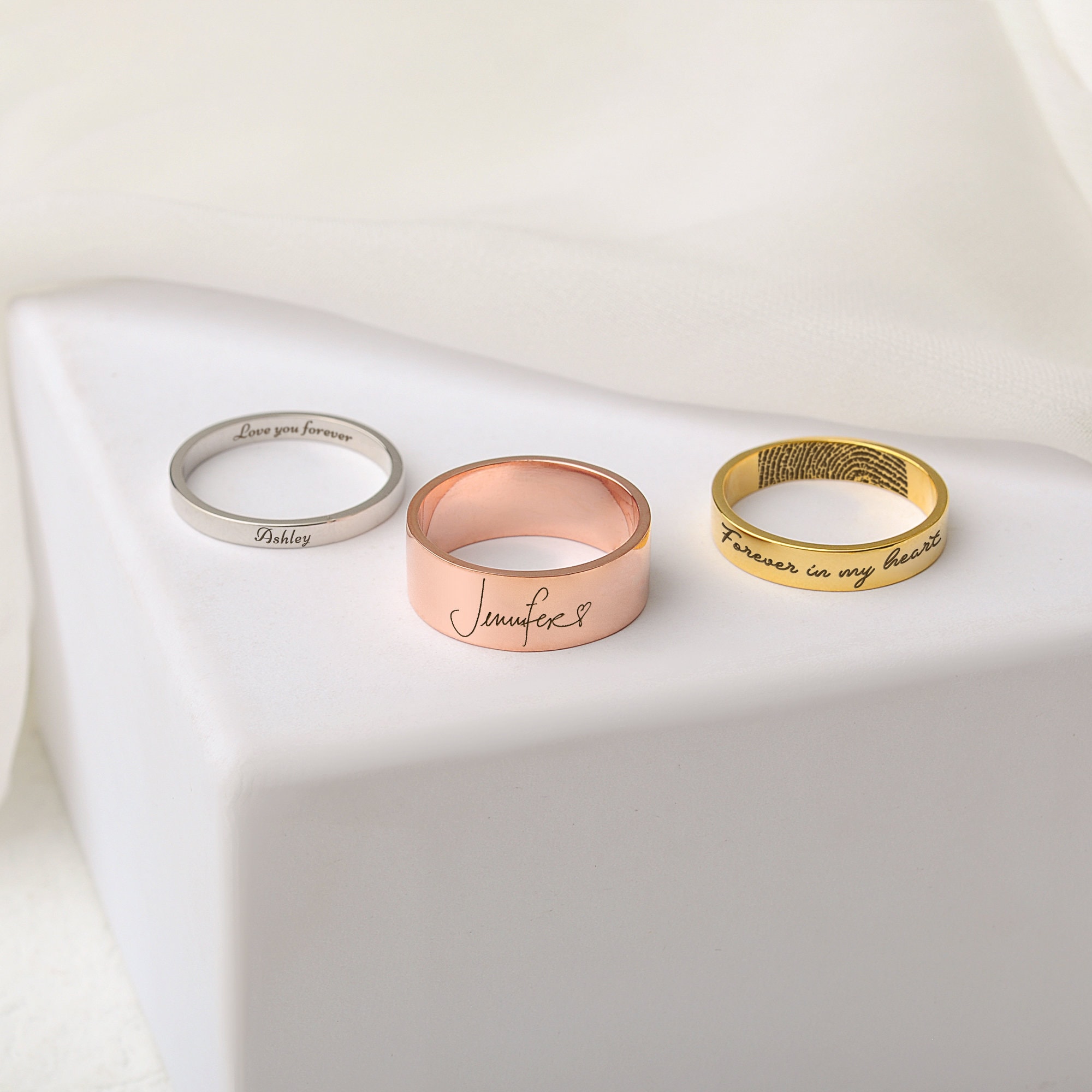 Personalized Ring Inside Engraved Ring Dainty Name Ring - Etsy