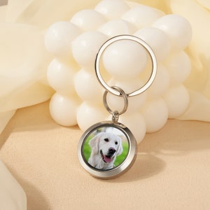 Pet Keychain Locket Pet Memorial Keychain Pet Memory Photo Custm ...