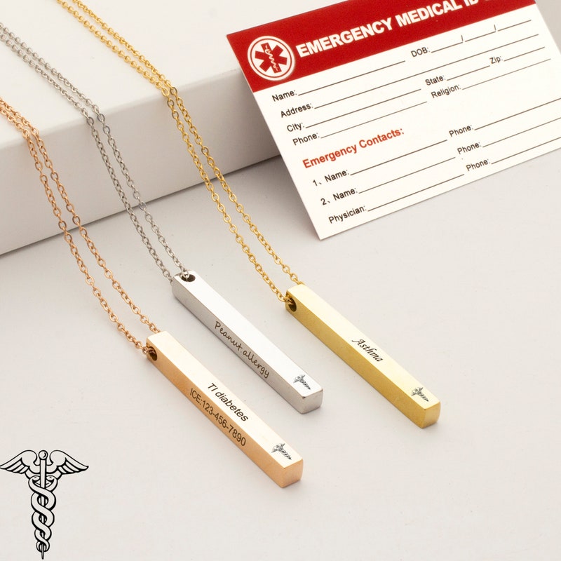 Medical Id Necklace - Etsy