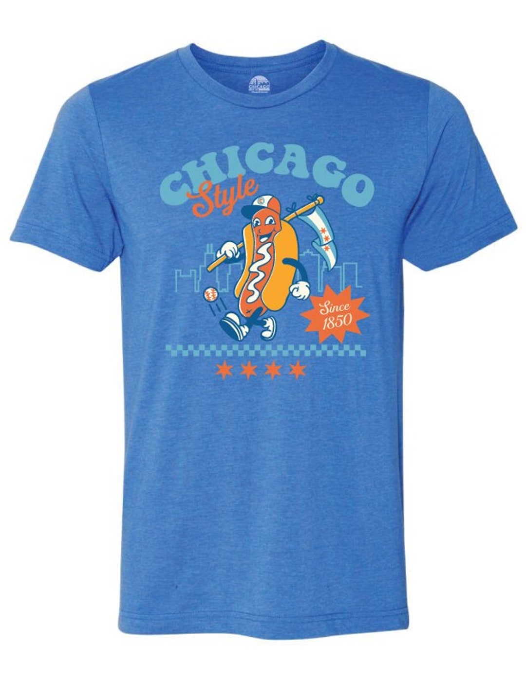 Chicago Style Baseball & Hot Dogs Unisex T-shirt - Etsy