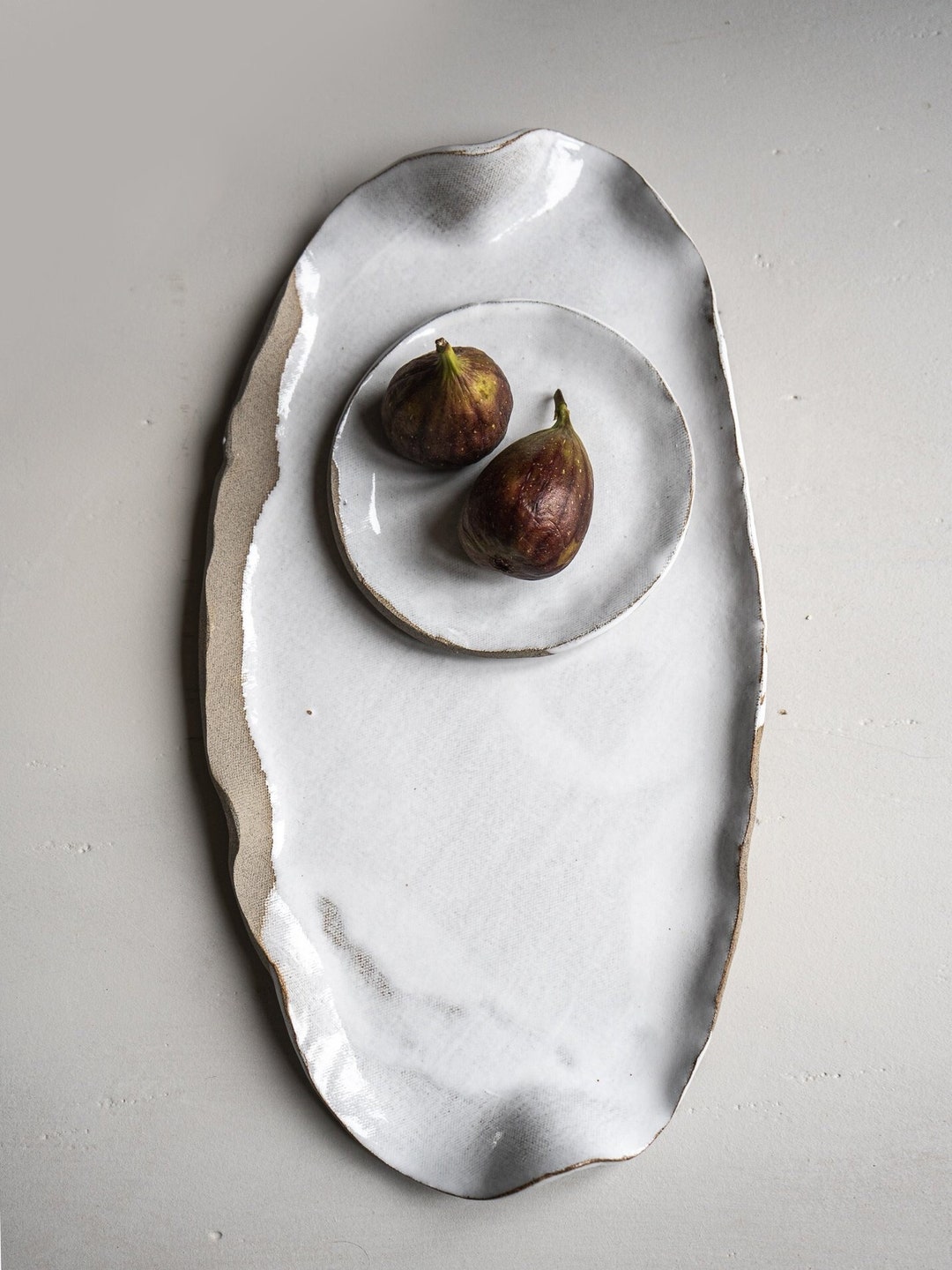 Aires Glossy White Serving Platter - Etsy