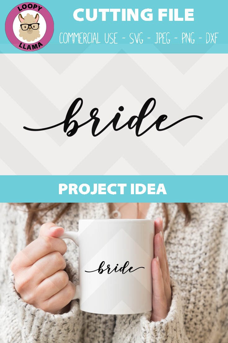 Bride Wedding SVG Cutting File DIY Wedding Clipart Sign SVG - Etsy
