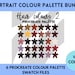 Procreate Color Palette Bundle, Portrait Color Swatches, Skin Color ...