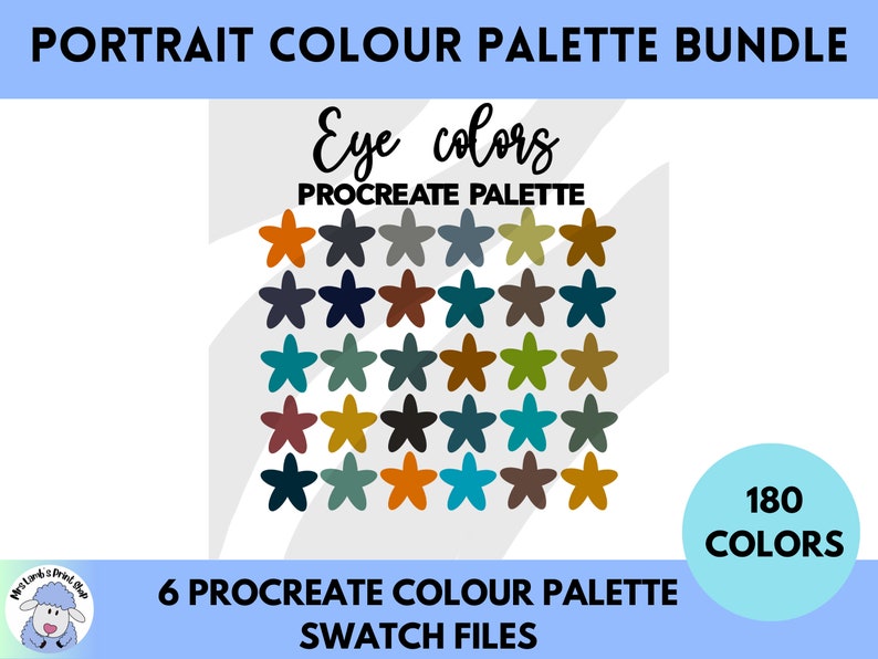 Procreate Color Palette Bundle, Portrait Color Swatches, Skin Color ...
