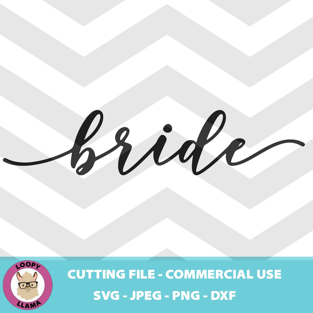 Bride Wedding SVG Cutting File DIY Wedding Clipart Sign SVG - Etsy