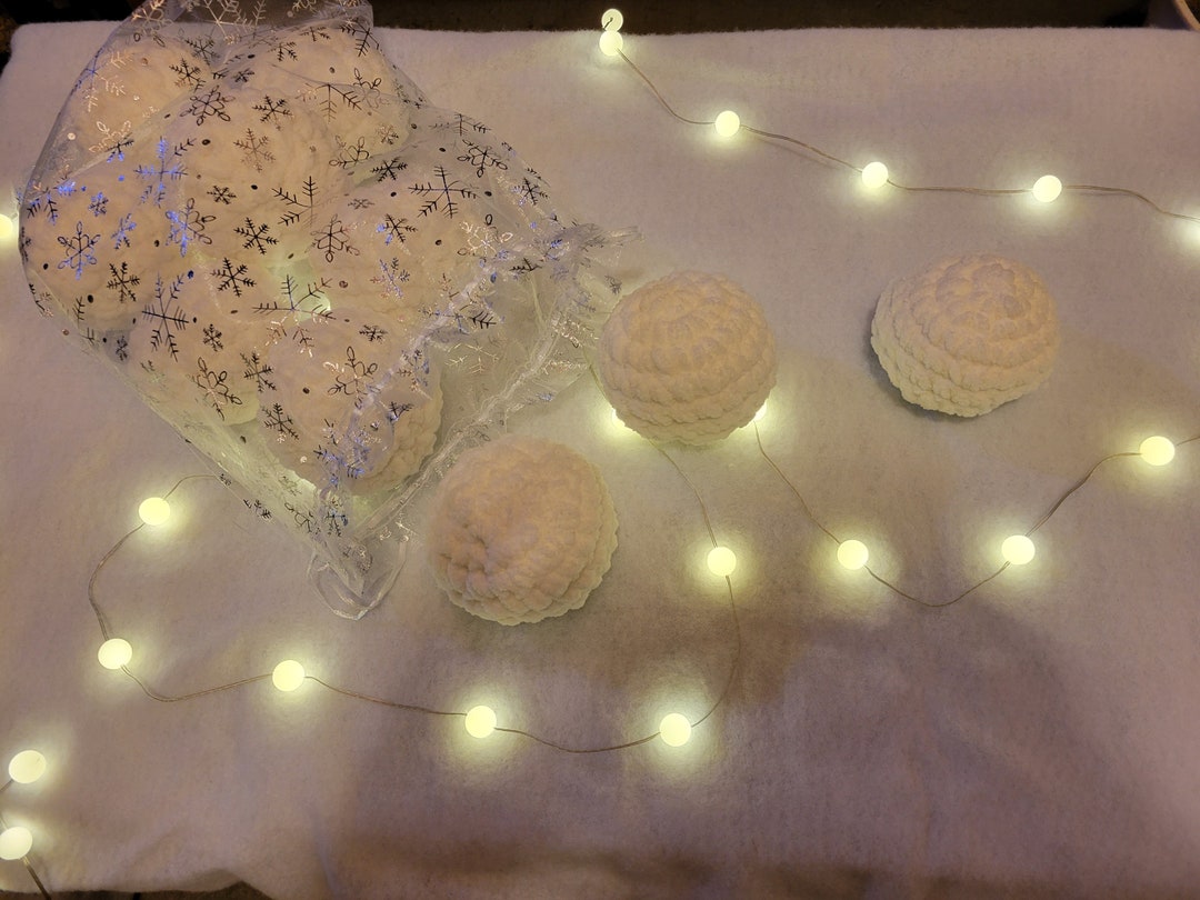 Indoor Snowball Kit Handmade Cozy Winter Fun for All Ages Soft Crochet ...