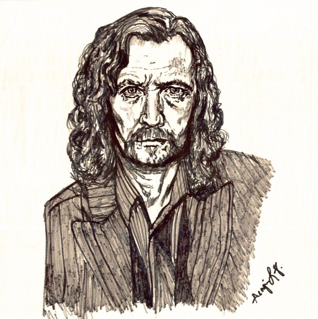 Sirius Black From Harry Potter Sharpie Drawing Print or Woodprint - Etsy