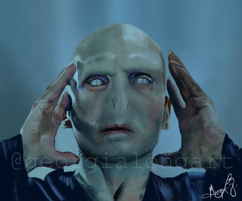 Lord Voldemort From Harry Potter Digital Drawing - Etsy