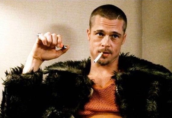Brad Pitt Fight Club Fur Jacket