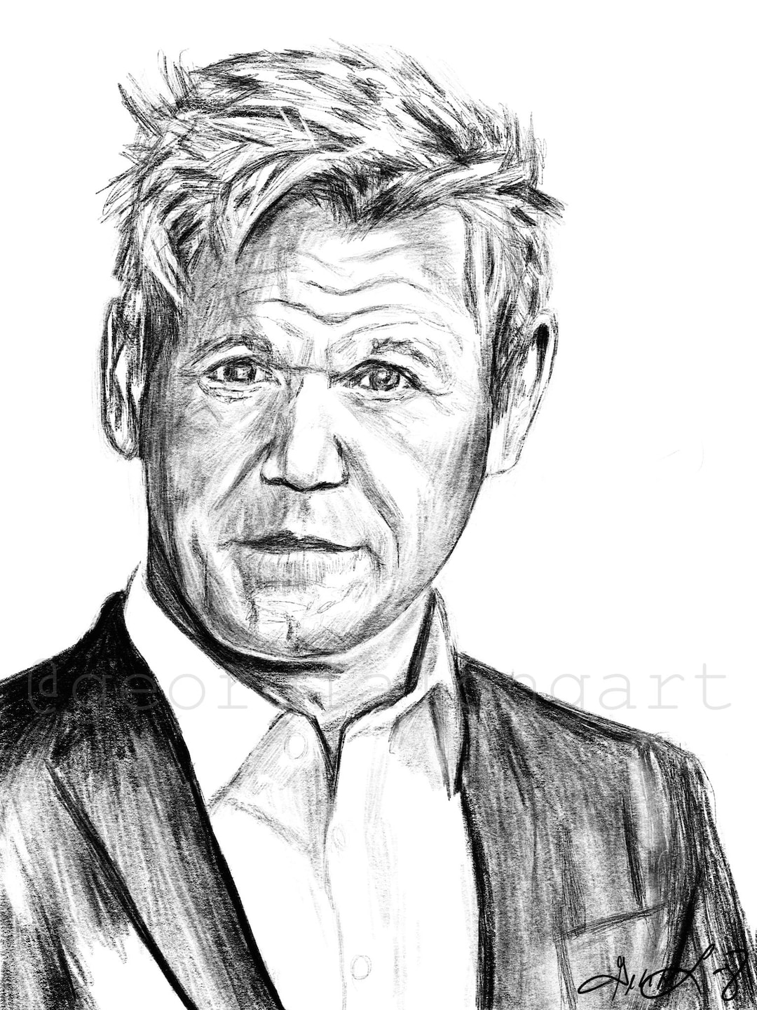 Chef Gordon Ramsey Digital Drawing - Etsy