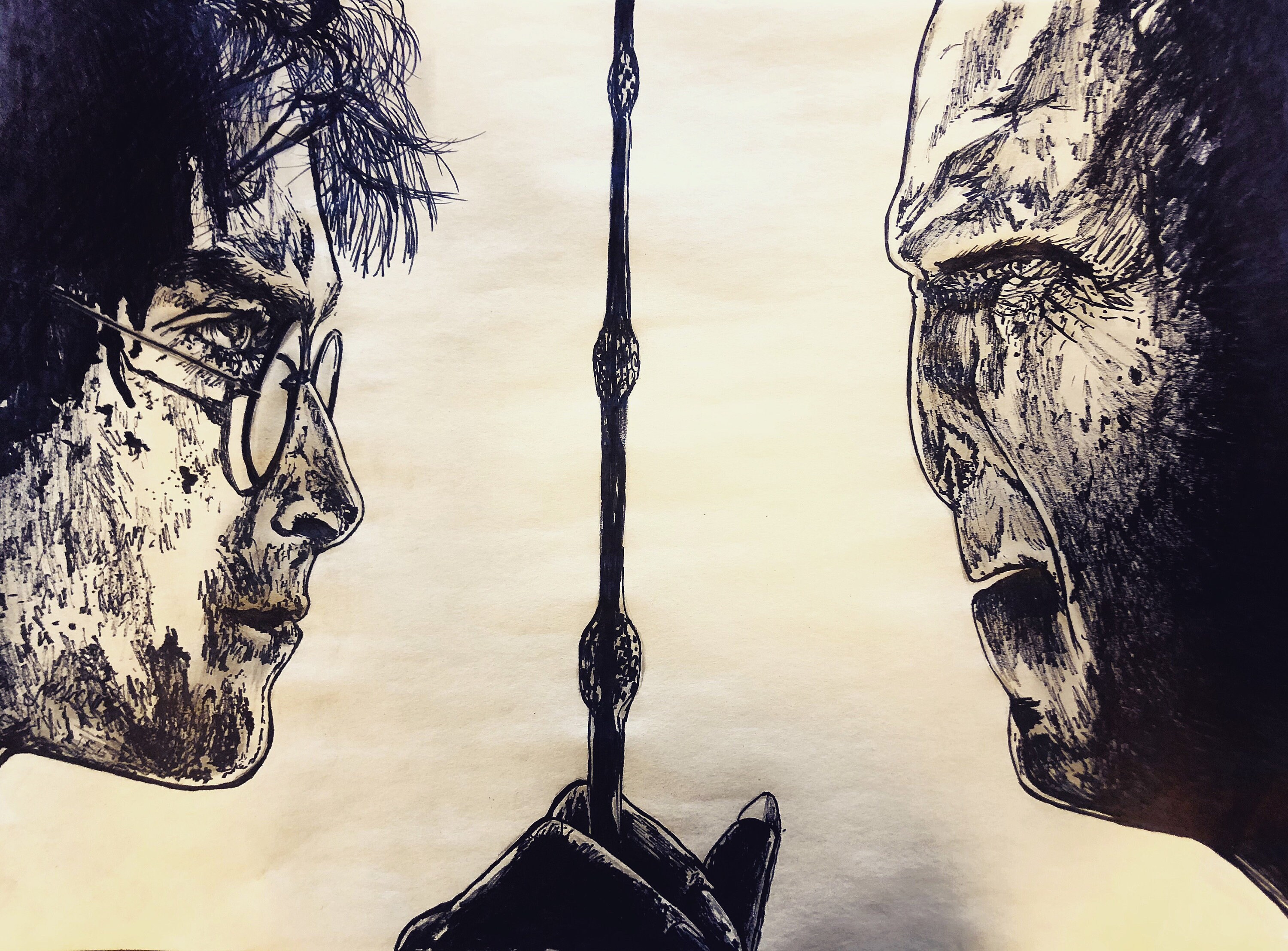Harry Potter Vs Voldemort Drawing