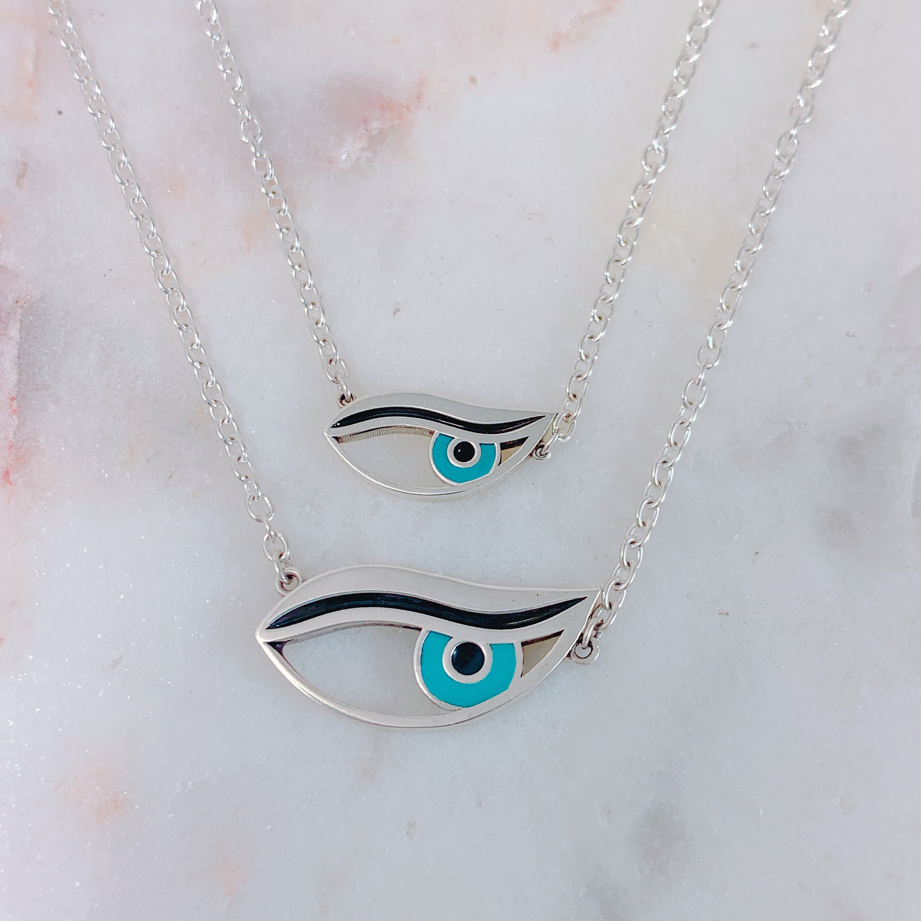 Evil Eye Necklace 14K Gold Evil Side Eye Evil Eye Jewelry - Etsy UK