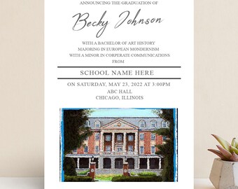 Graduation Invitation University of Delaware - Etsy