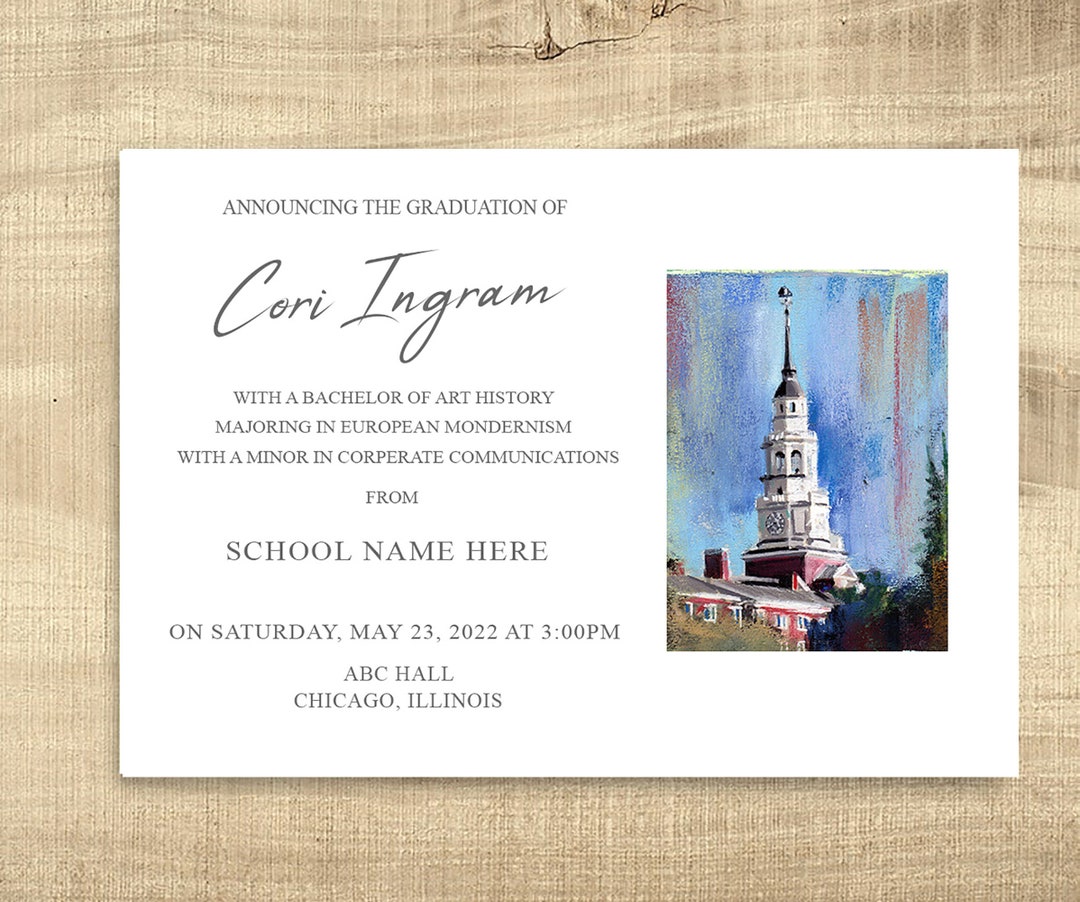 COLBY COLLEGE College Graduation Announcement Graduation - Etsy