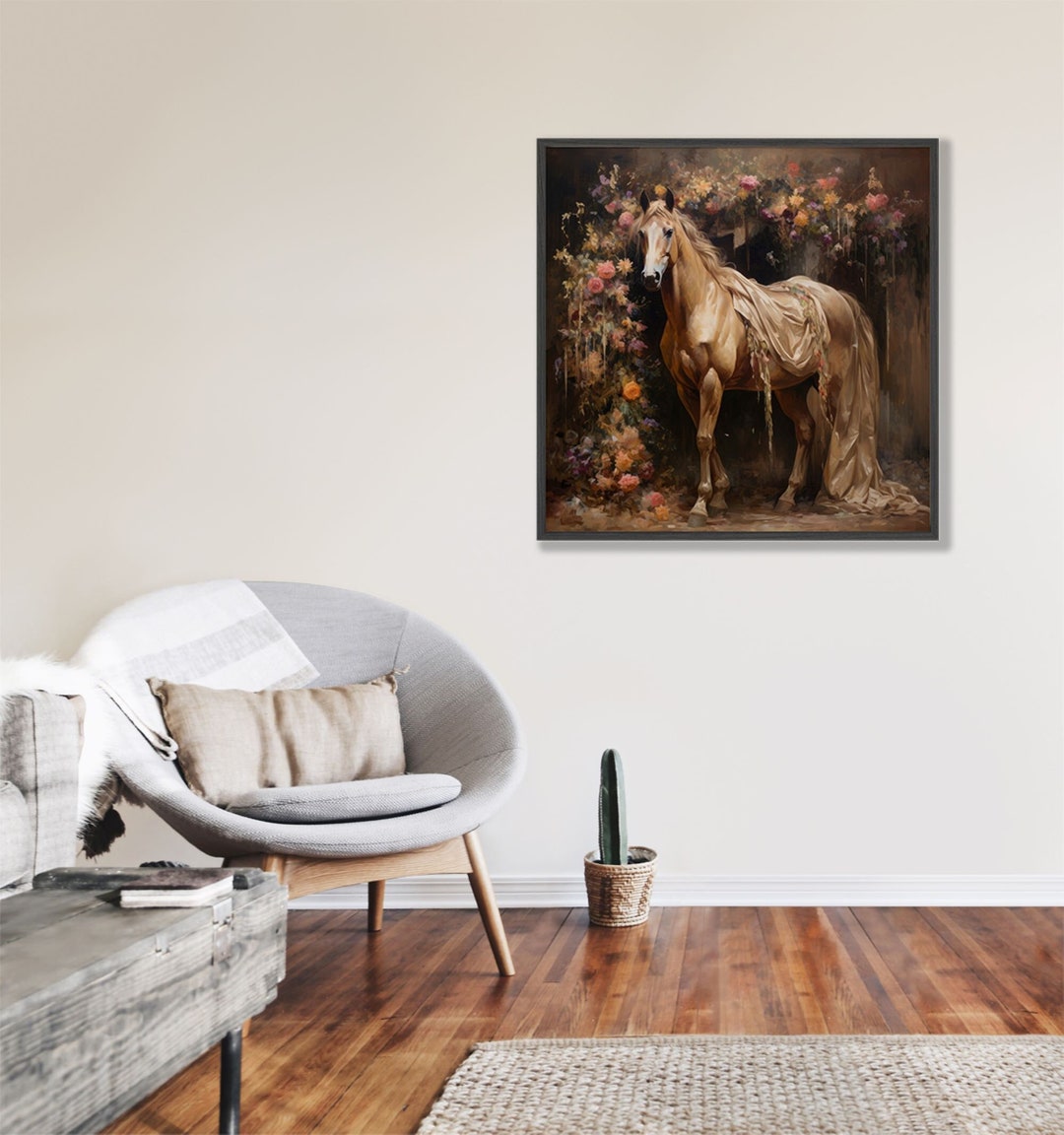 Bay Horse Rococo Style Horse Art Horse Print Horse Decor - Etsy