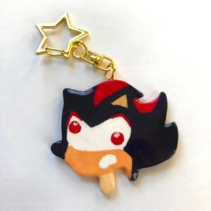 Sonic and Shadow the Hedgehog Popsicle Keychain Charm polymer Clay ...
