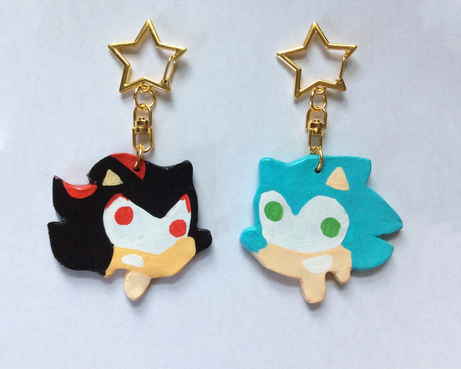Sonic and Shadow the Hedgehog Popsicle Keychain Charm polymer - Etsy