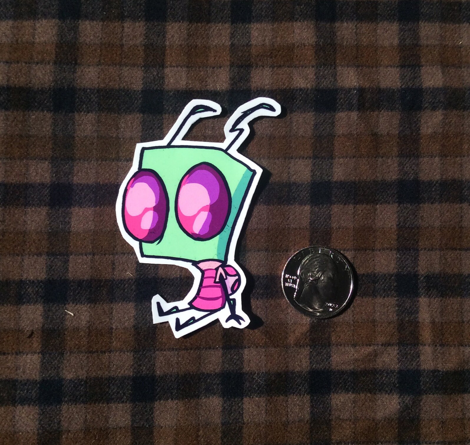 Invader Zim and Gir Vinyl Stickers Holographic Gloss - Etsy