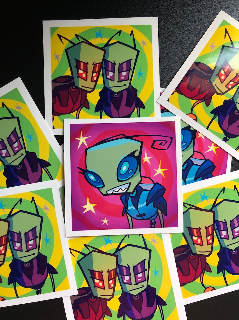Invader Zim Almighty Tallest Vinyl Sticker Glossy Laptop and Phone ...