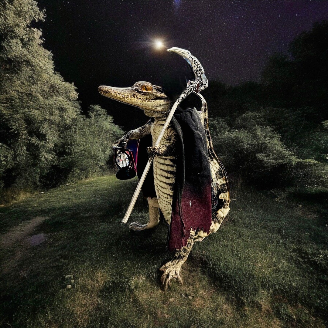 Witch Croc Alligator Reaper Skull Odd Skeleton Bone Specimen Dried ...