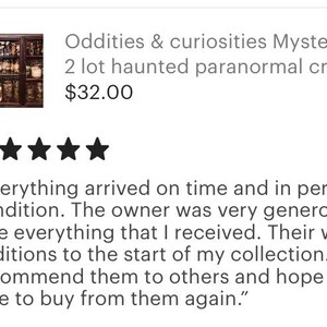 Oddities & Curiosities Mystery Box 5 Lot Haunted Paranormal Creepy Wet ...