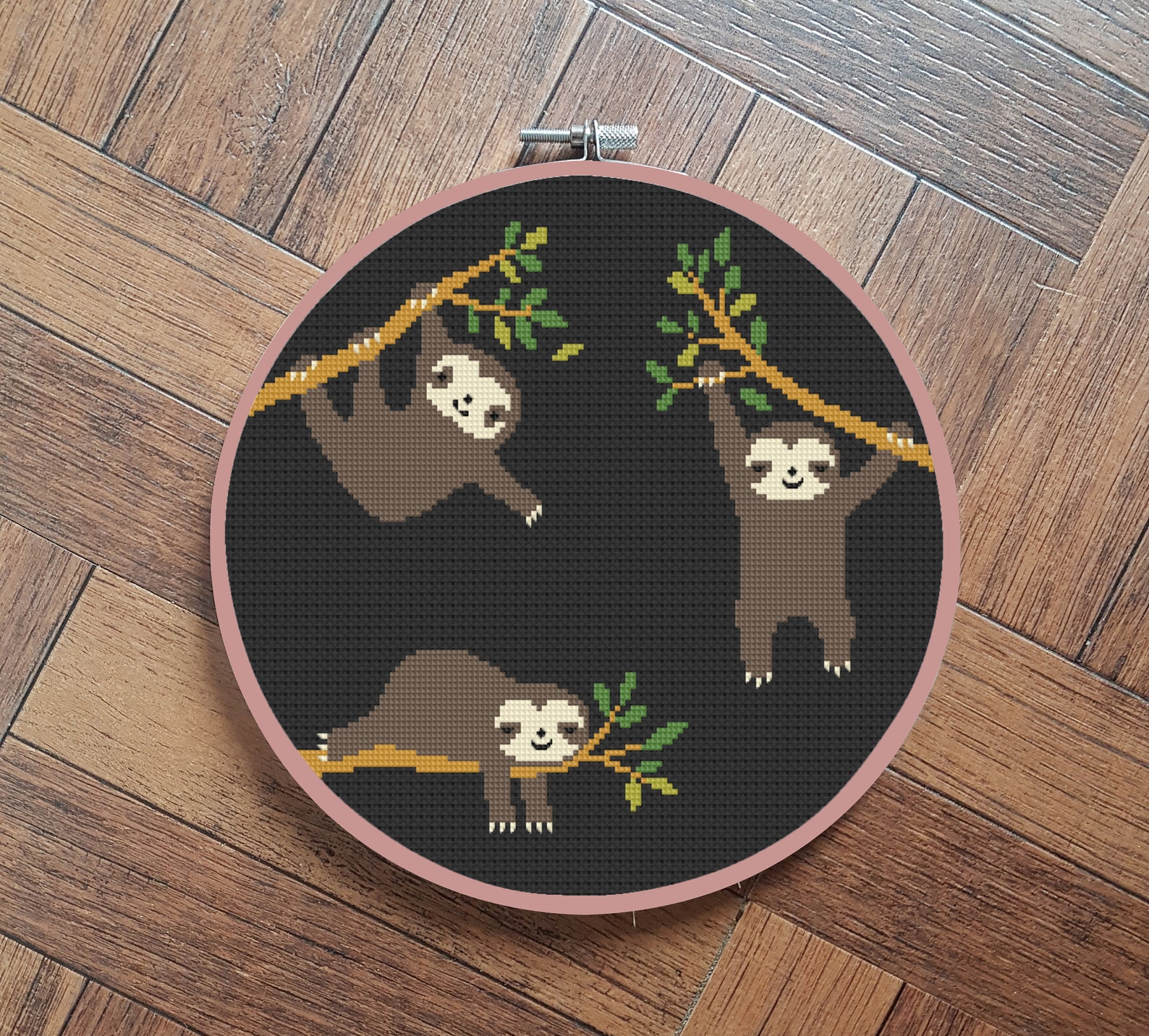 Sloth cross stitch pattern | Etsy