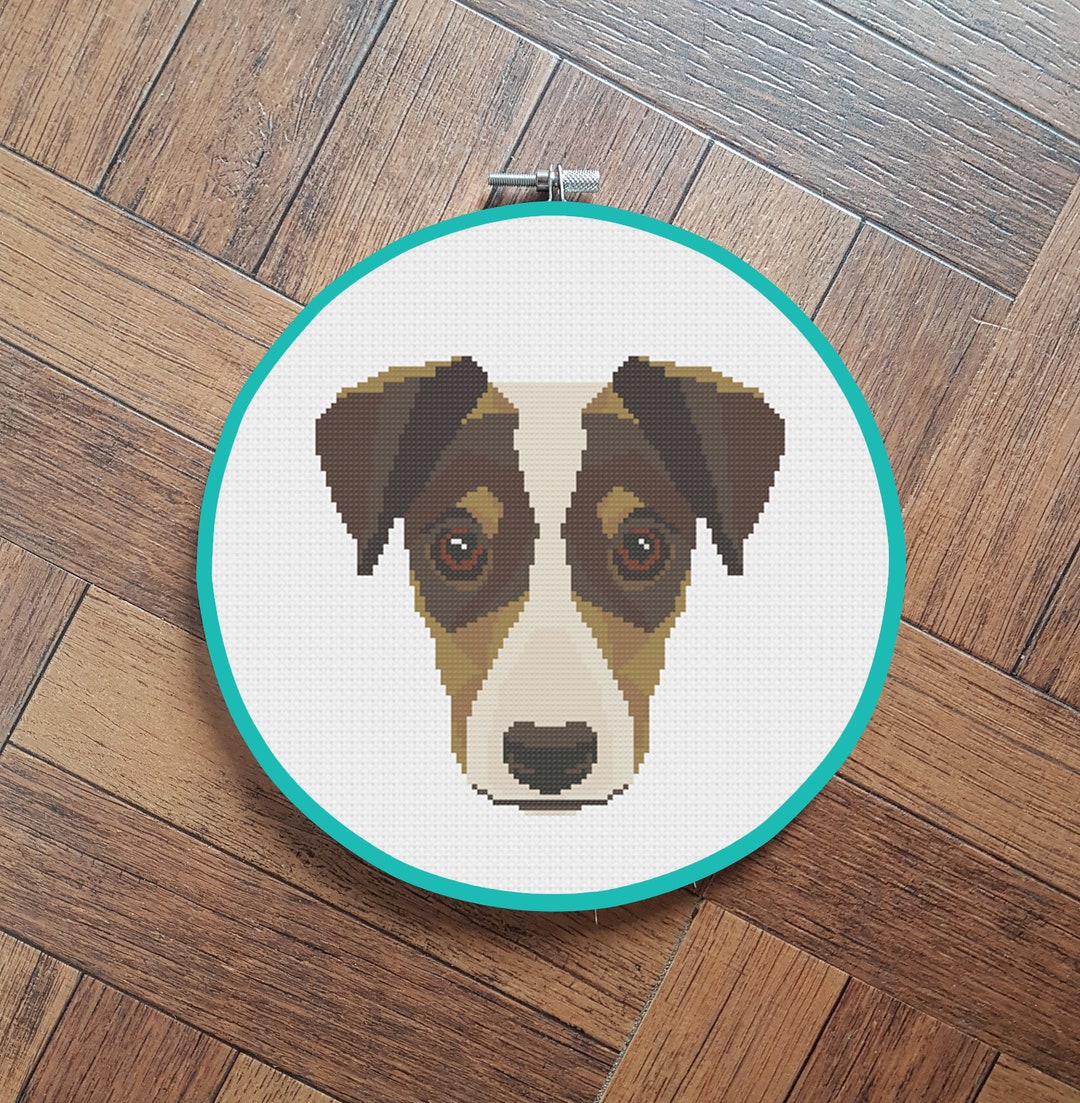 Geometric Jack Russell Cross Stitch Pattern - Etsy