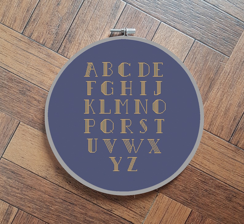 1920's Gatsby Font, Full Alphabet Cross Stitch Pattern - Etsy