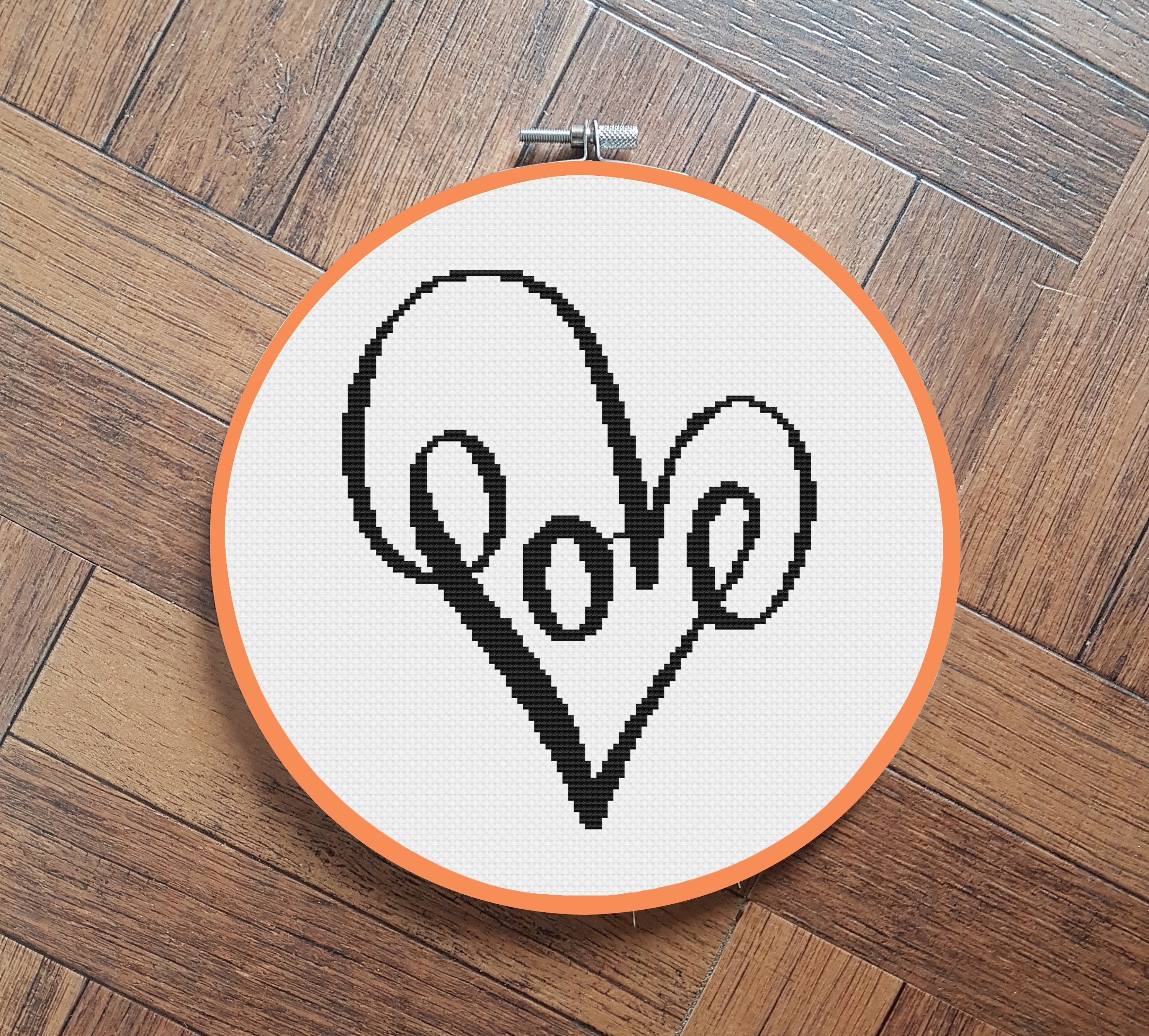 Love Heart Cross Stitch Pattern | Etsy