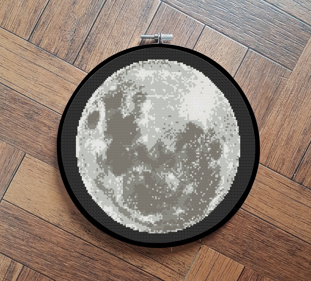Moon Cross Stitch Pattern - Etsy